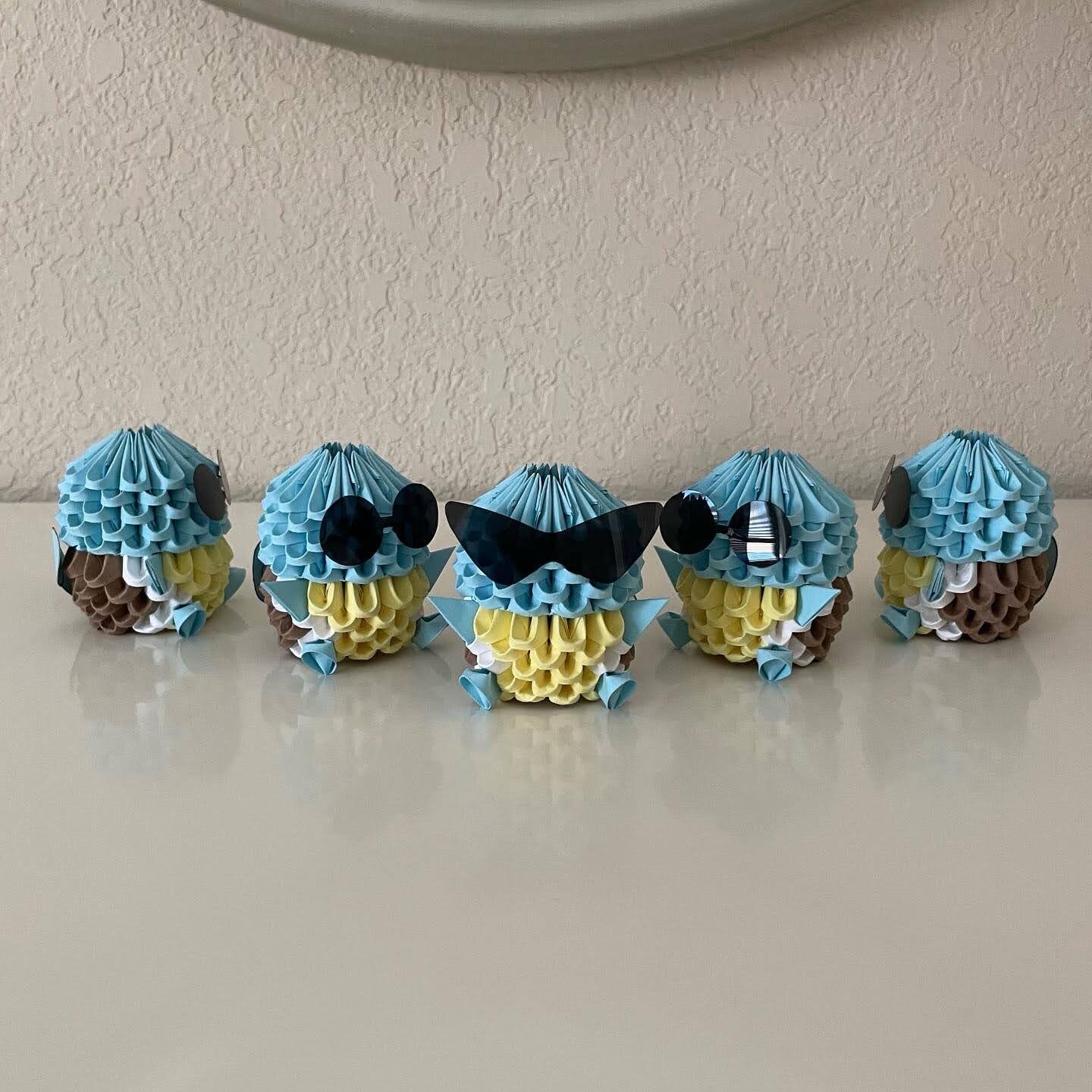 3d Origami Squirtle 3D Origami Togepi Pokemon Etsy