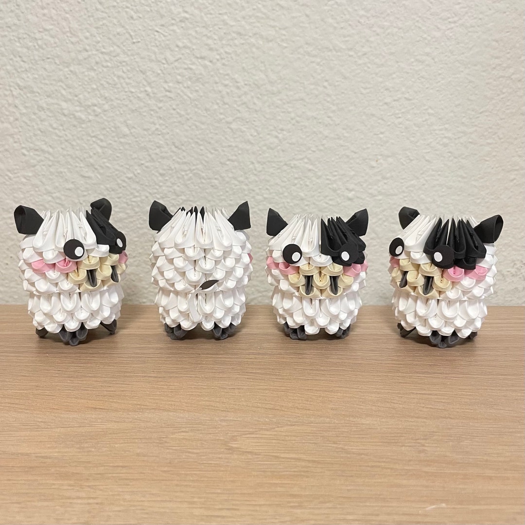 3D Origami Cow Figure - Etsy