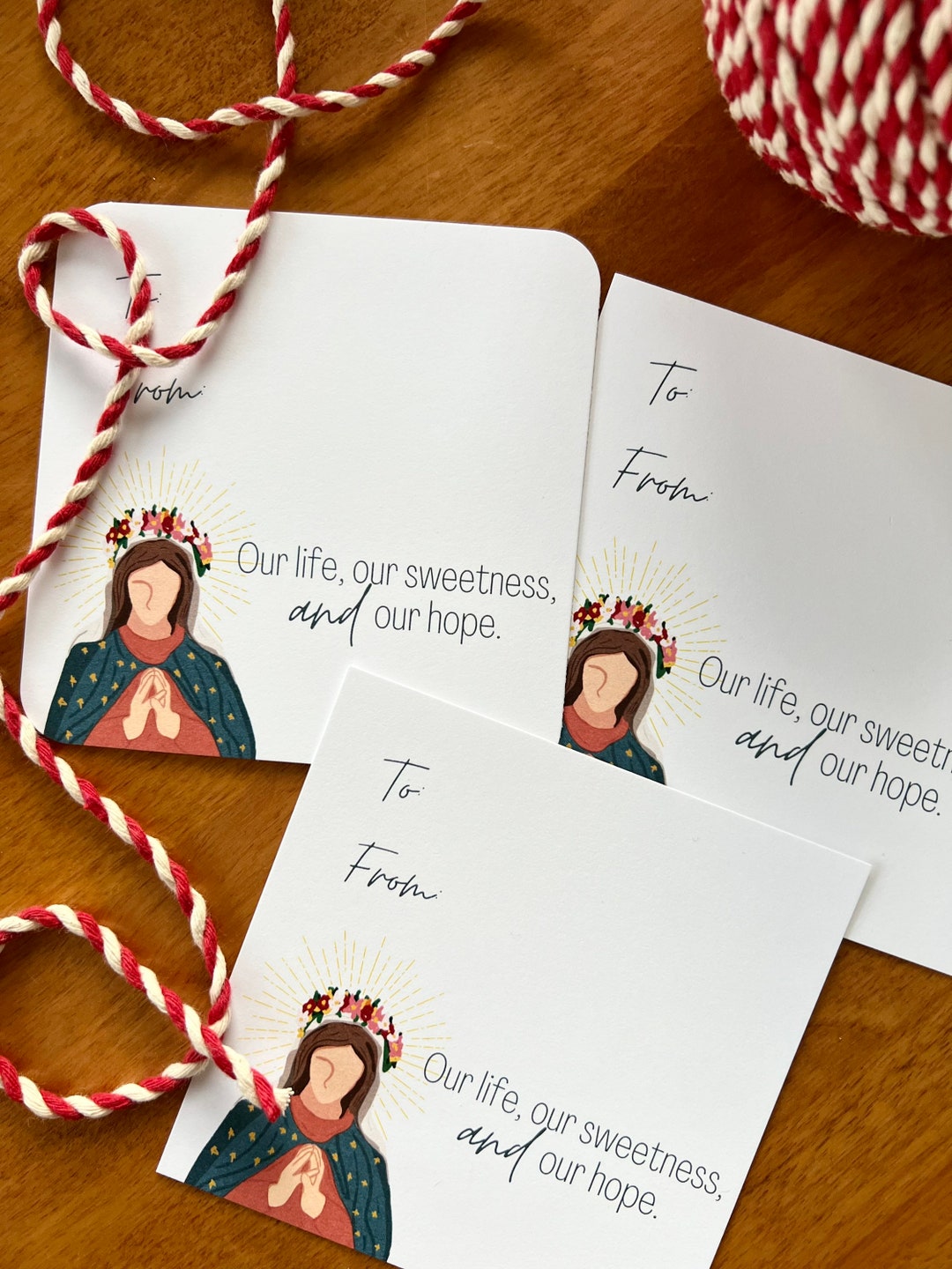 Blessed Mother Card, Catholic Card, Advent, Holy Family, Christmas Gift ...