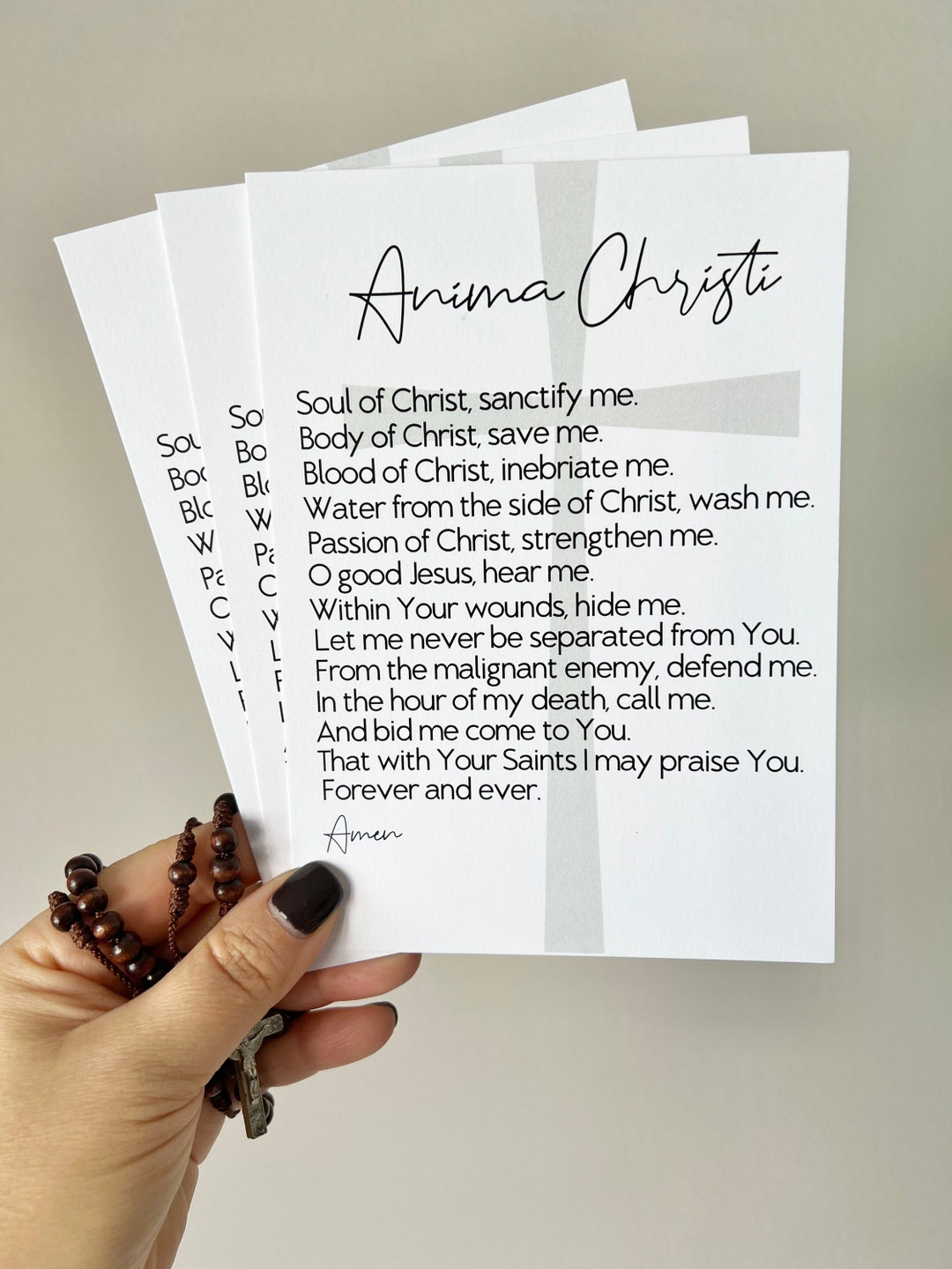 Anima Christi, Anima Christi Print, Prayer Print, Catholic Print ...