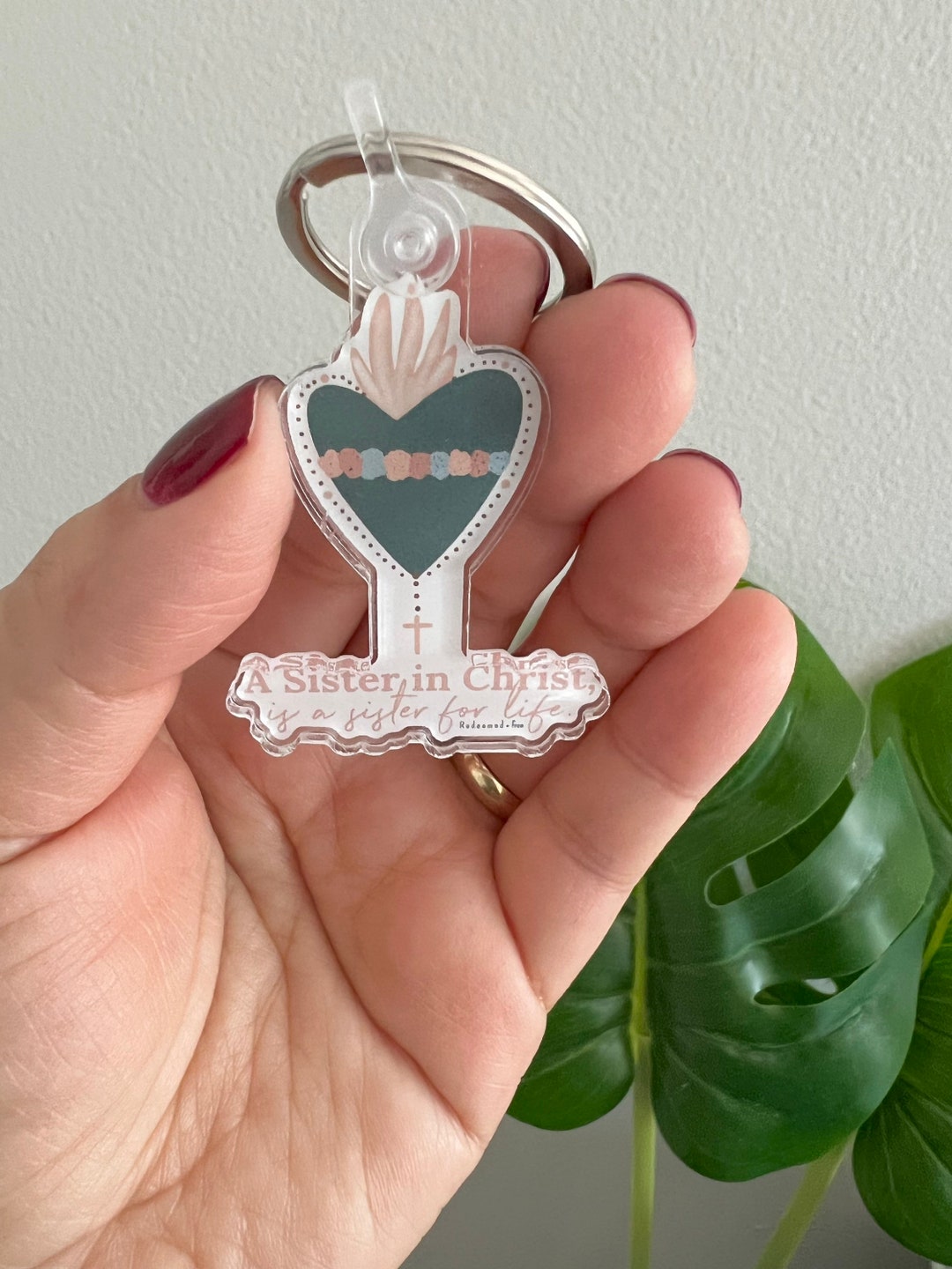A Sister in Christ Keychain, Catholic Keychain, Christian Keychain ...
