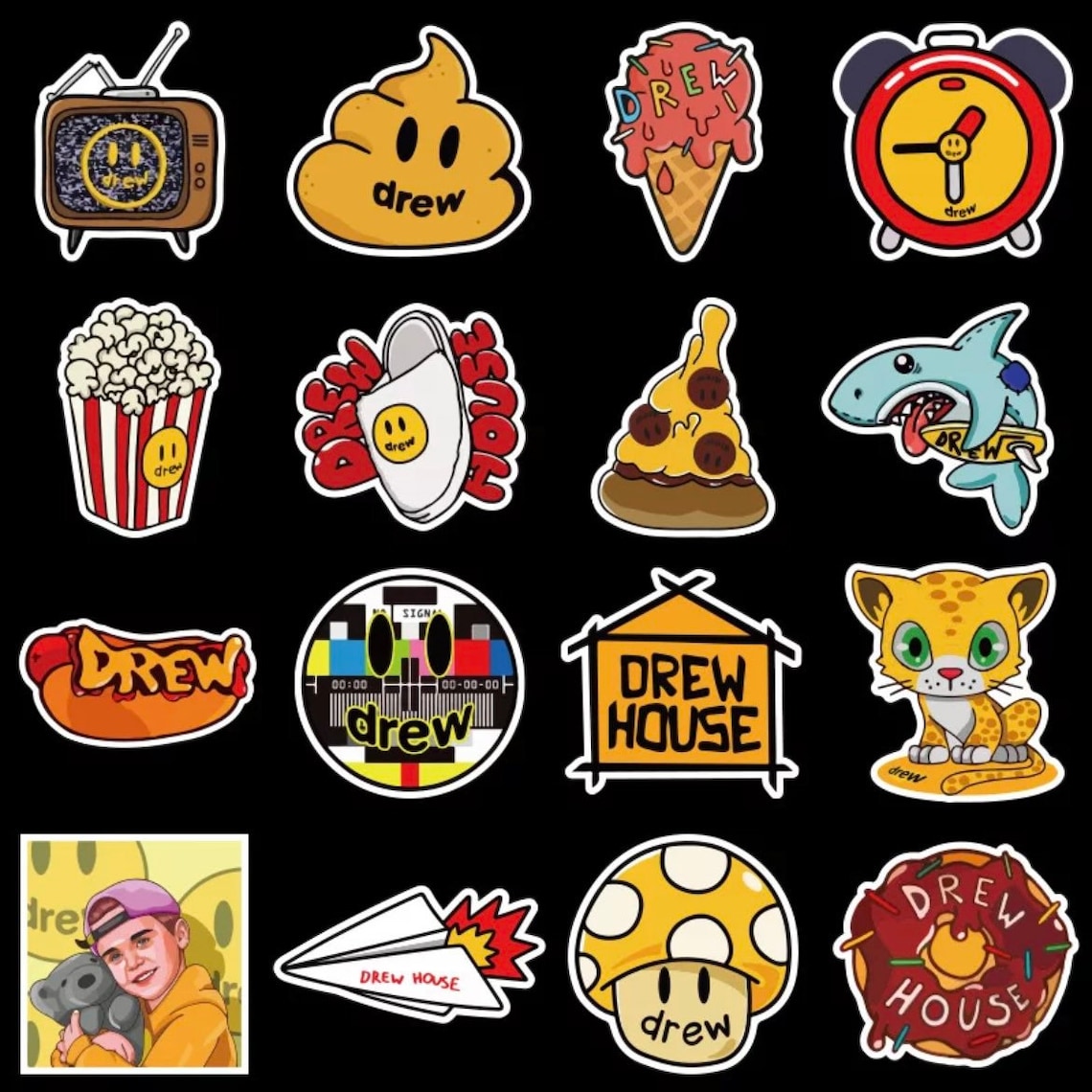 Drew House stickers // Justin Bieber stickers | Etsy