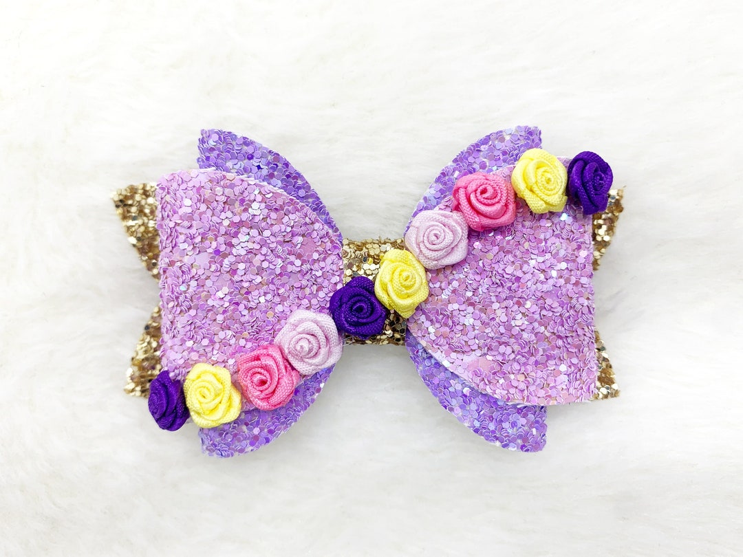 Princess Inspired Hair Bow | Rapunzel Inspired Hair Bow | Princess Bow ...