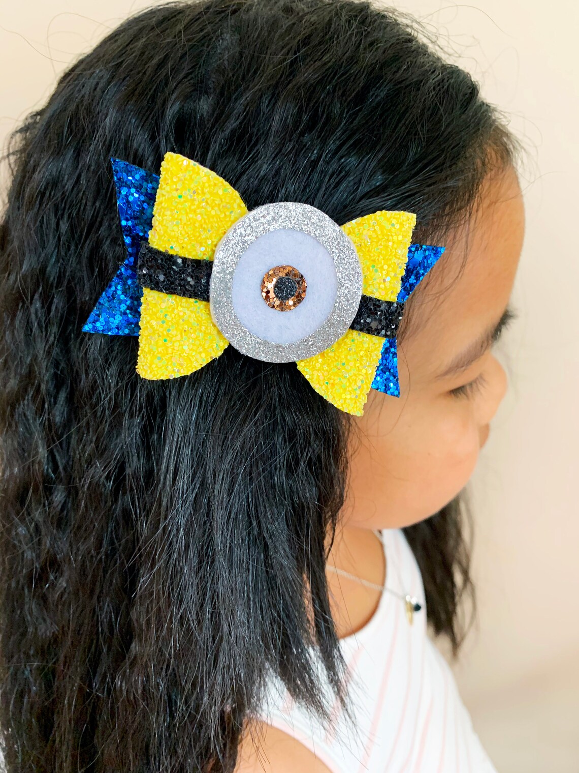 Minions Inspired Hair Bow Despicable Me Minions Bow Pink - Etsy