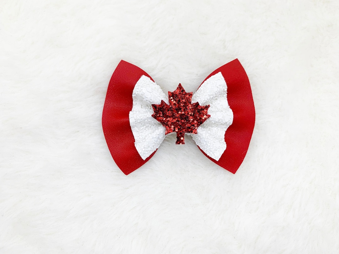 Canada Day Hair Bow | Maple Leaf Canada Day Baby Headband | Canadian ...