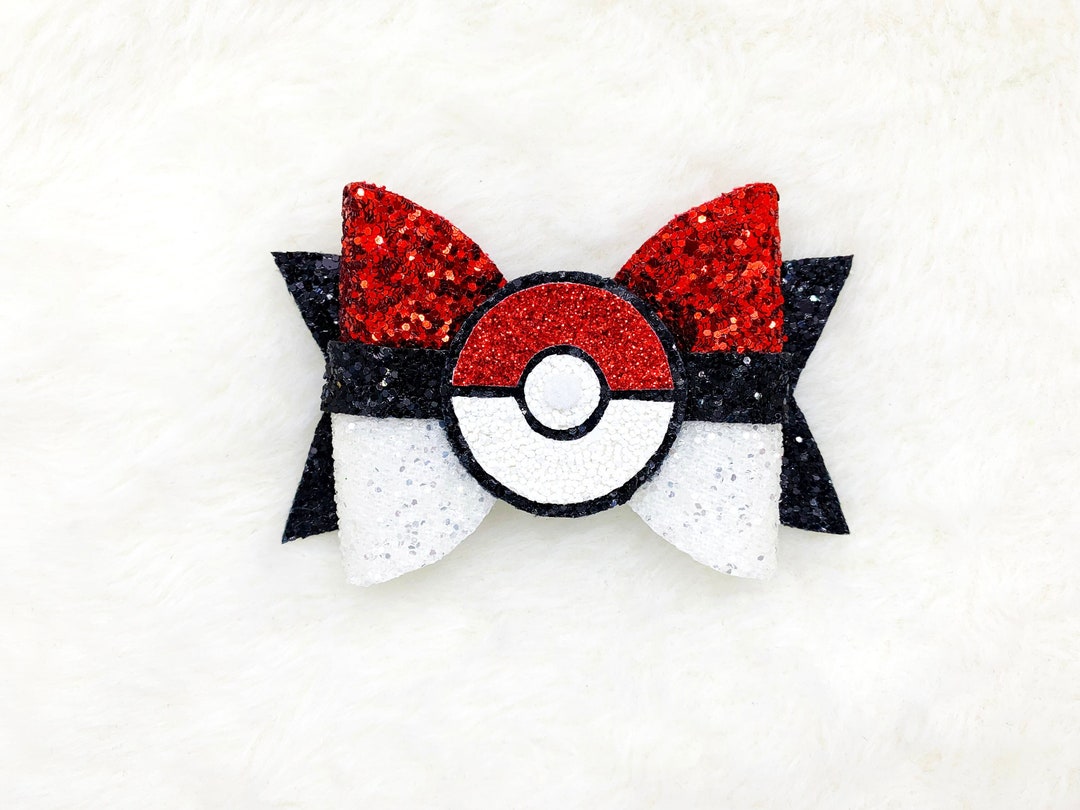 Poké Ball Hair Bow | Poke Ball Glitter Clip | Poke Ball Baby Headband ...