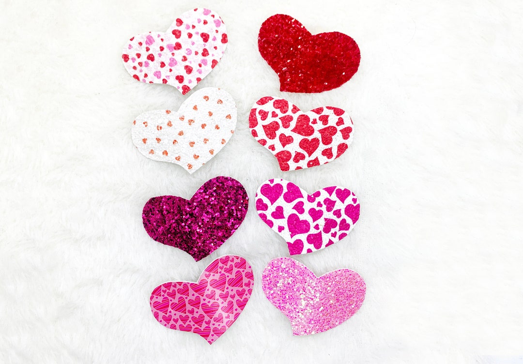 Valentine's Day Heart Hair Clips Mixed Hearts Hair Clip Pink Red Hearts ...
