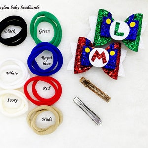 Super Mario Hair Bow: Pigtail Clip or Headband - Gift for Girls - Etsy