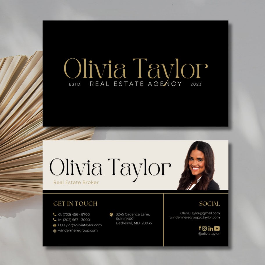 Real Estate Business Card, Business Branding, Business Card Design ...