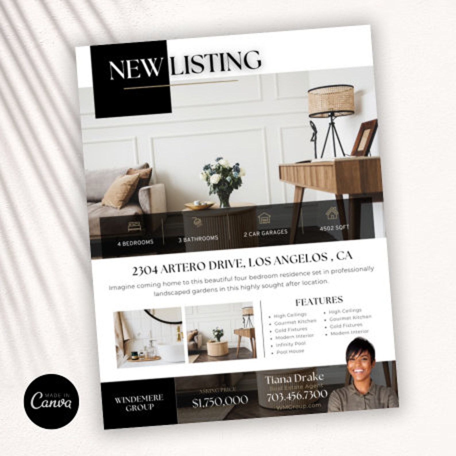 New Listing Flyer, Real Estate Marketing Flyer, Modern Realtor Flyer ...