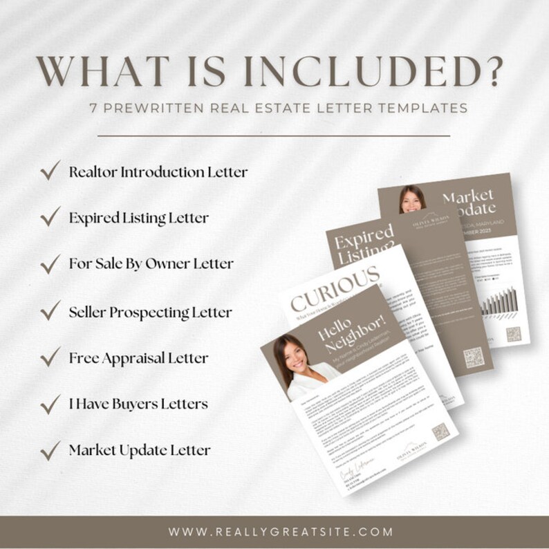 Real Estate Letter Bundle, Real Estate Farming Letter, Expired Listing Letter, for Sale by Owner ...