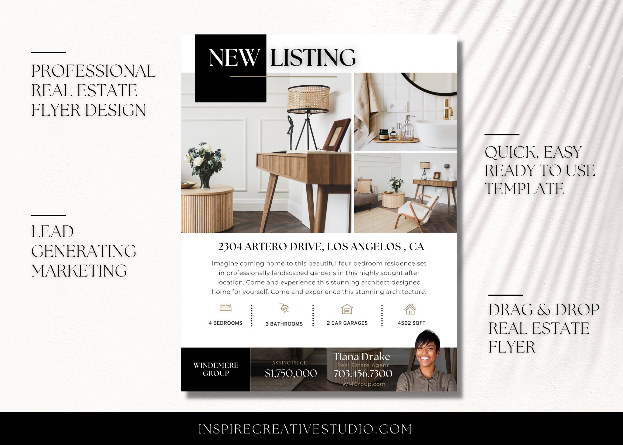 New Listing Flyer, Real Estate Flyer, Just Listed Flyer, Canva Template ...