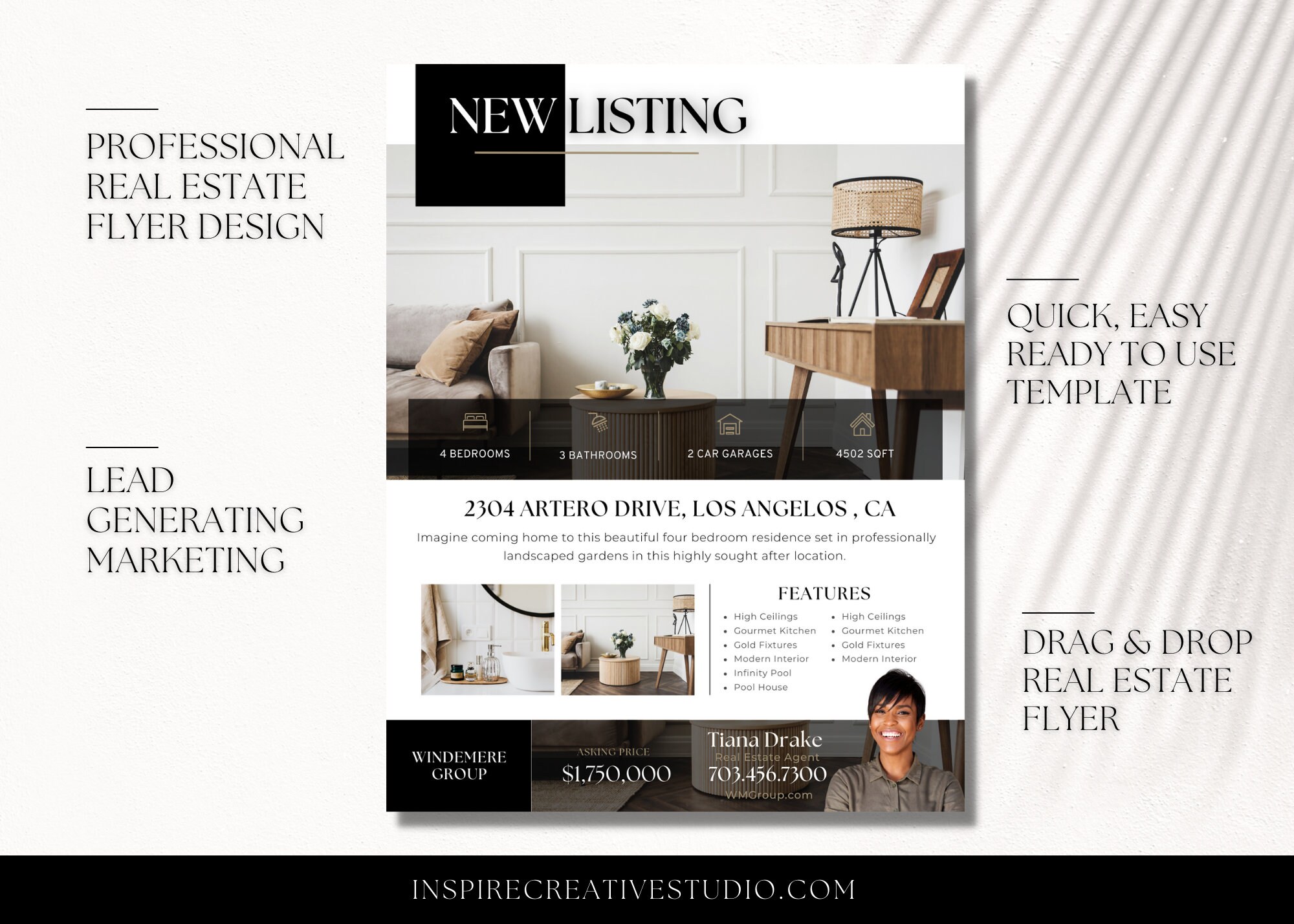 New Listing Flyer, Real Estate Marketing Flyer, Modern Realtor Flyer ...