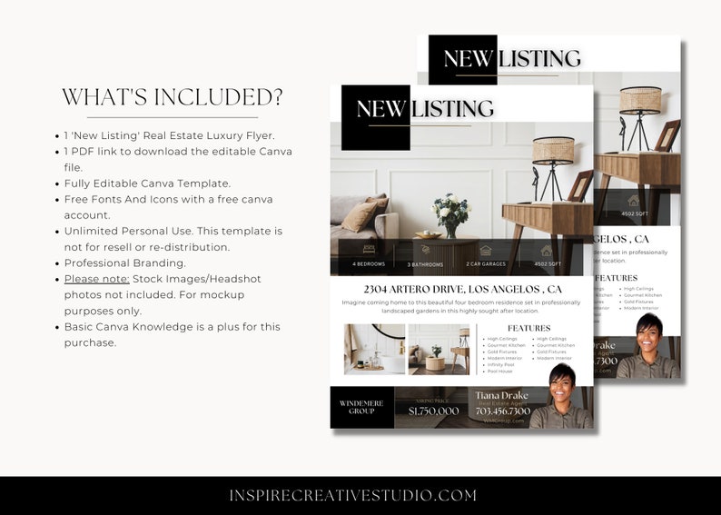 New Listing Flyer, Real Estate Marketing Flyer, Modern Realtor Flyer ...
