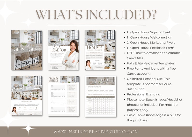 Open House Bundle, Real Estate Flyer, Feedback Form, Open House Sign in ...