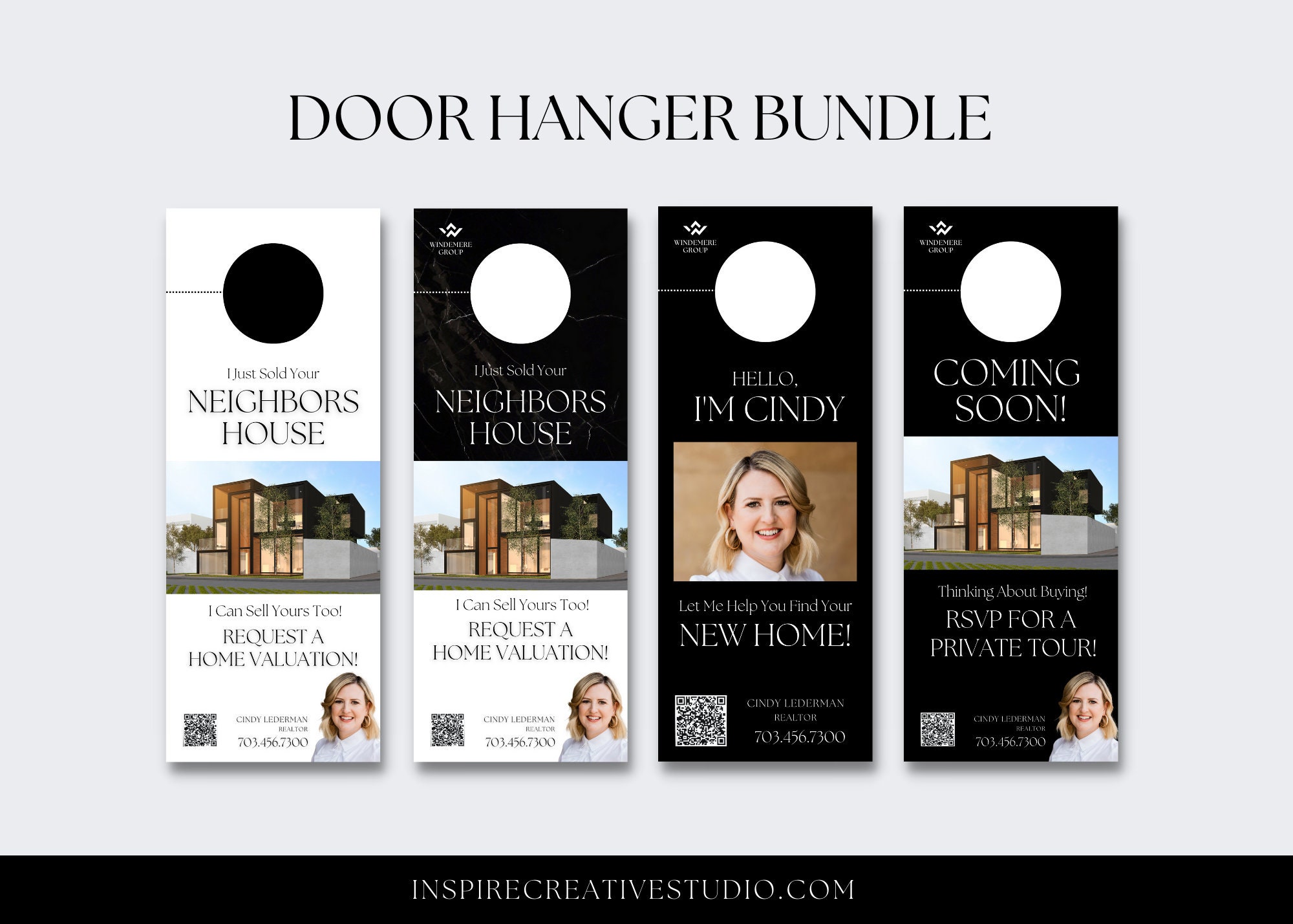 8 Real Estate Door Hanger Bundle | Real Estate Farming | Real Estate ...