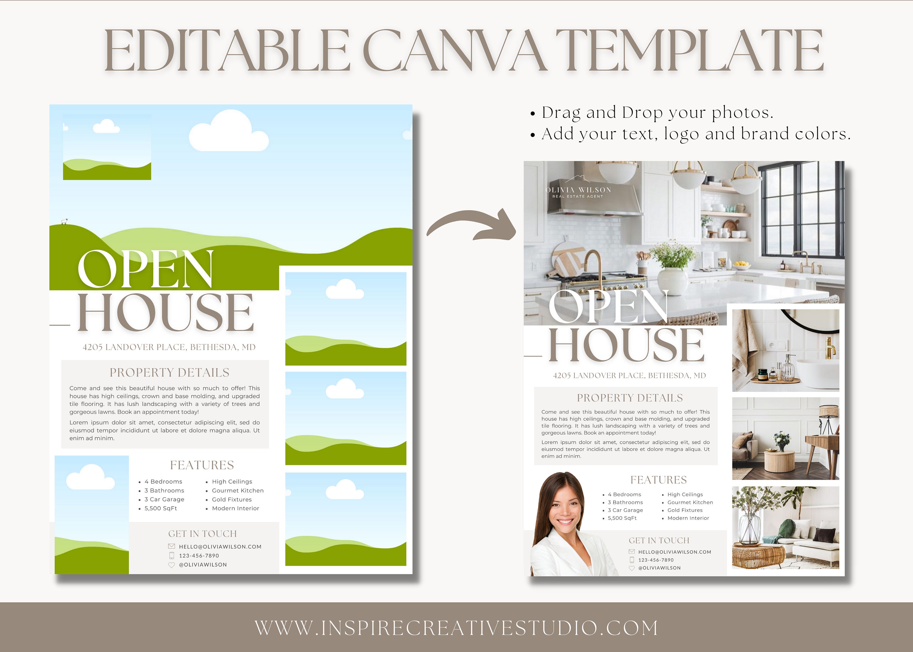 Open House Bundle, Real Estate Flyer, Feedback Form, Open House Sign in ...