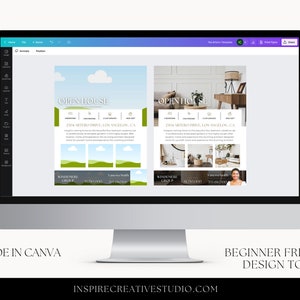 Open House Flyer, Real Estate Flyer, Editable Canva Template, Real ...