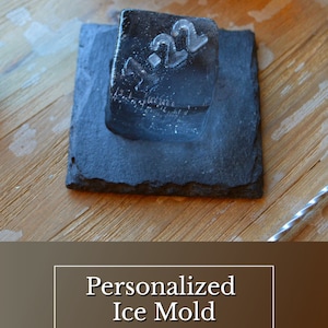 Monogram Whiskey Ice Cubes, Personalized Ice Mold, Custom Silicone Ice ...