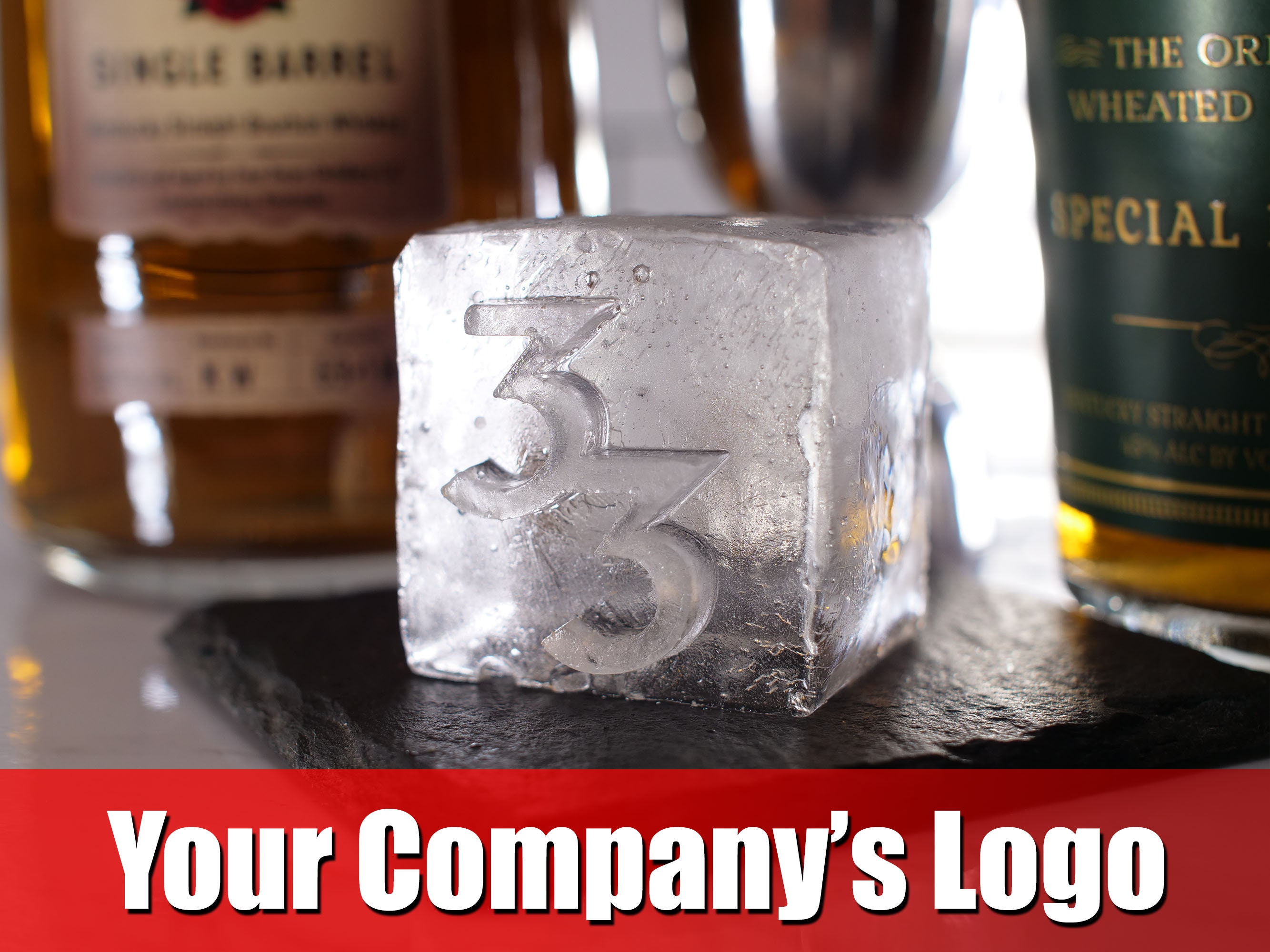 Custom Logo Whiskey Ice Mold Whiskey Ice Cubes With Your - Etsy