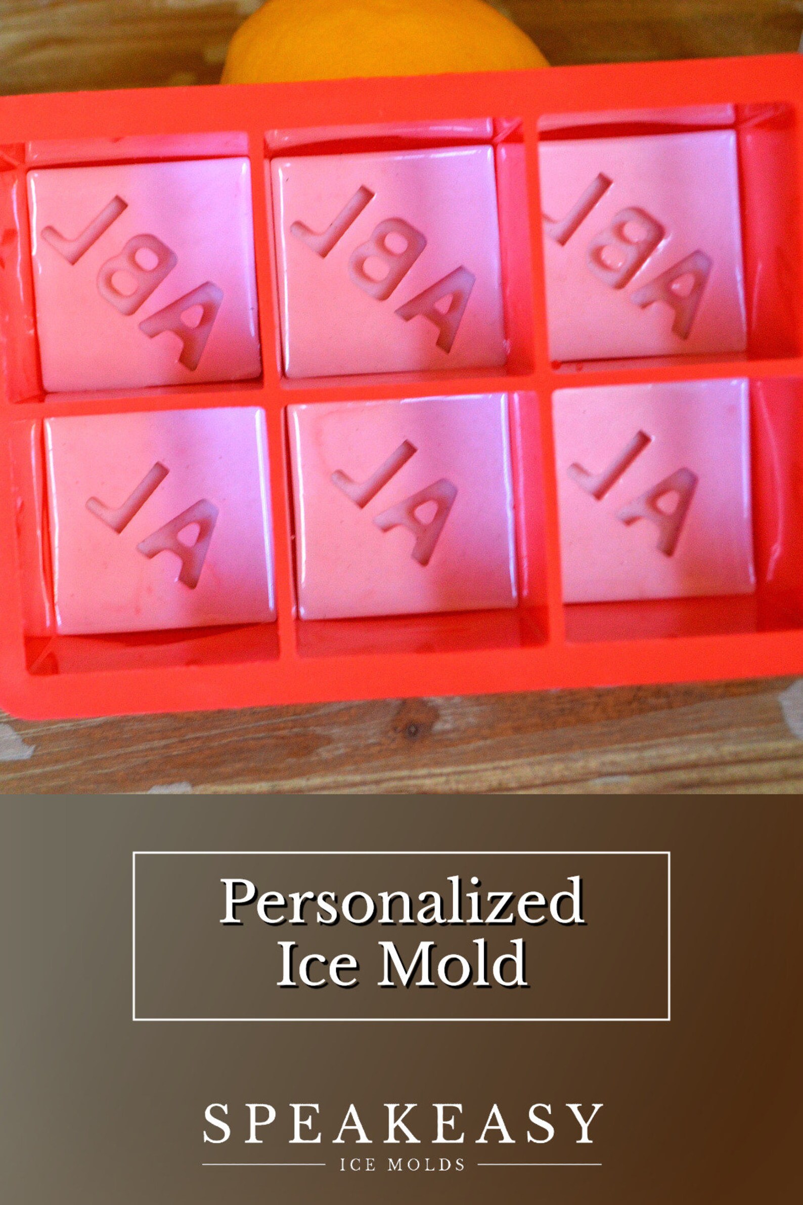 Custom ice mold Letter ice cubes Monogram ice mold | Etsy