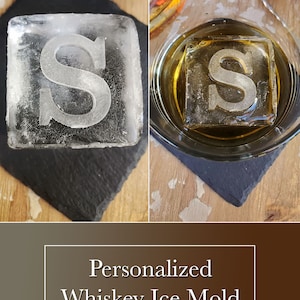 Custom Ice Mold, Letter Ice Cubes, Monogram Ice Mold, Personalized ...