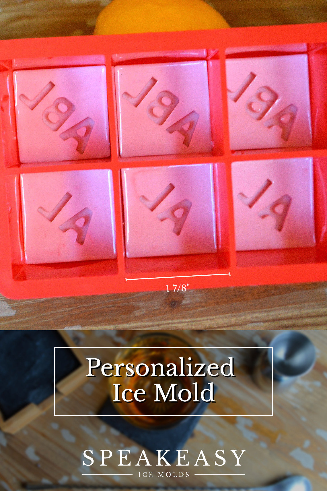 Personalized Whiskey Ice Mold Monogram Ice Cube Mold Custom | Etsy