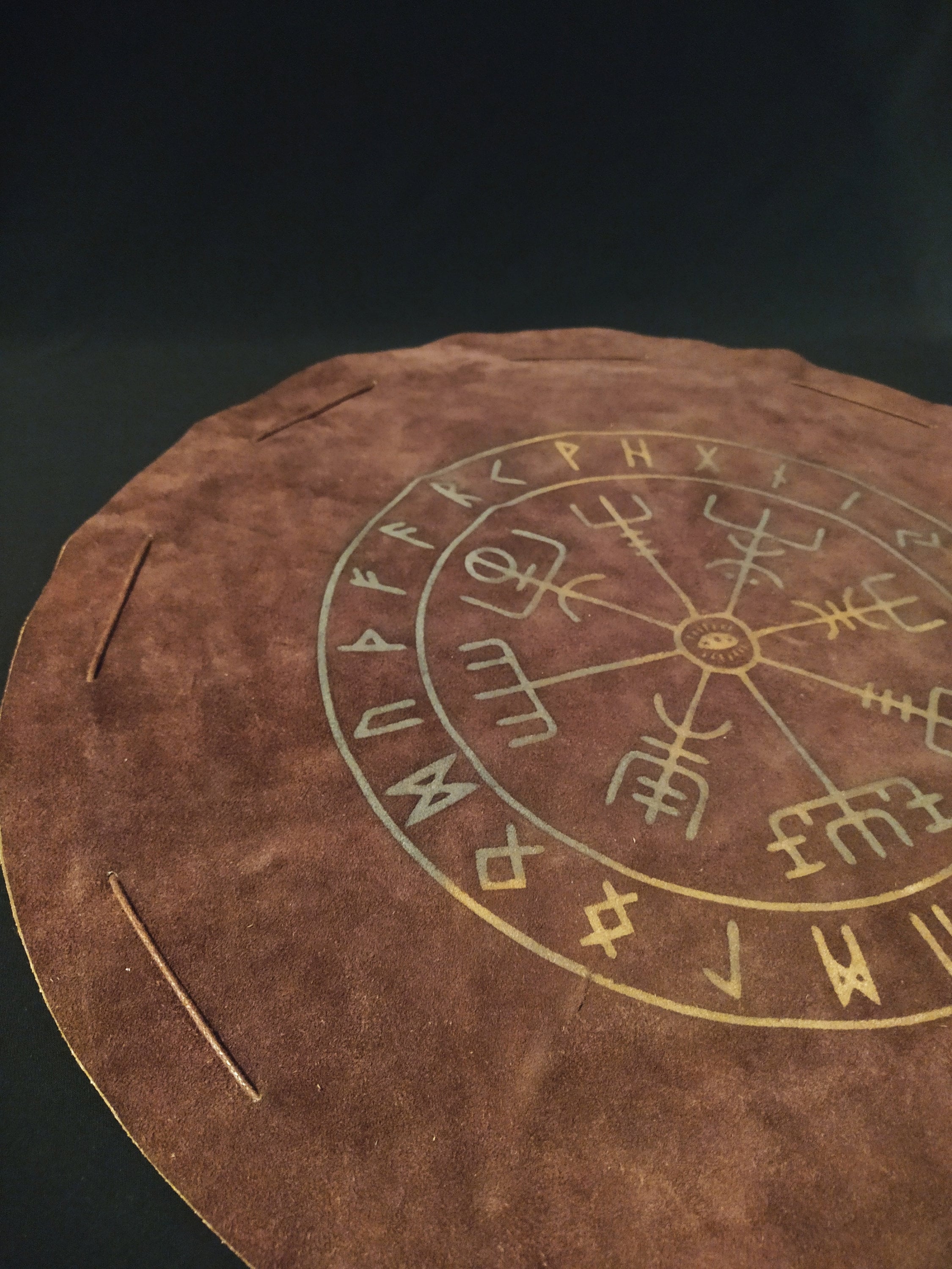 Leather Rune Divination Cloth with Runic Circle Runic Scroll | Etsy