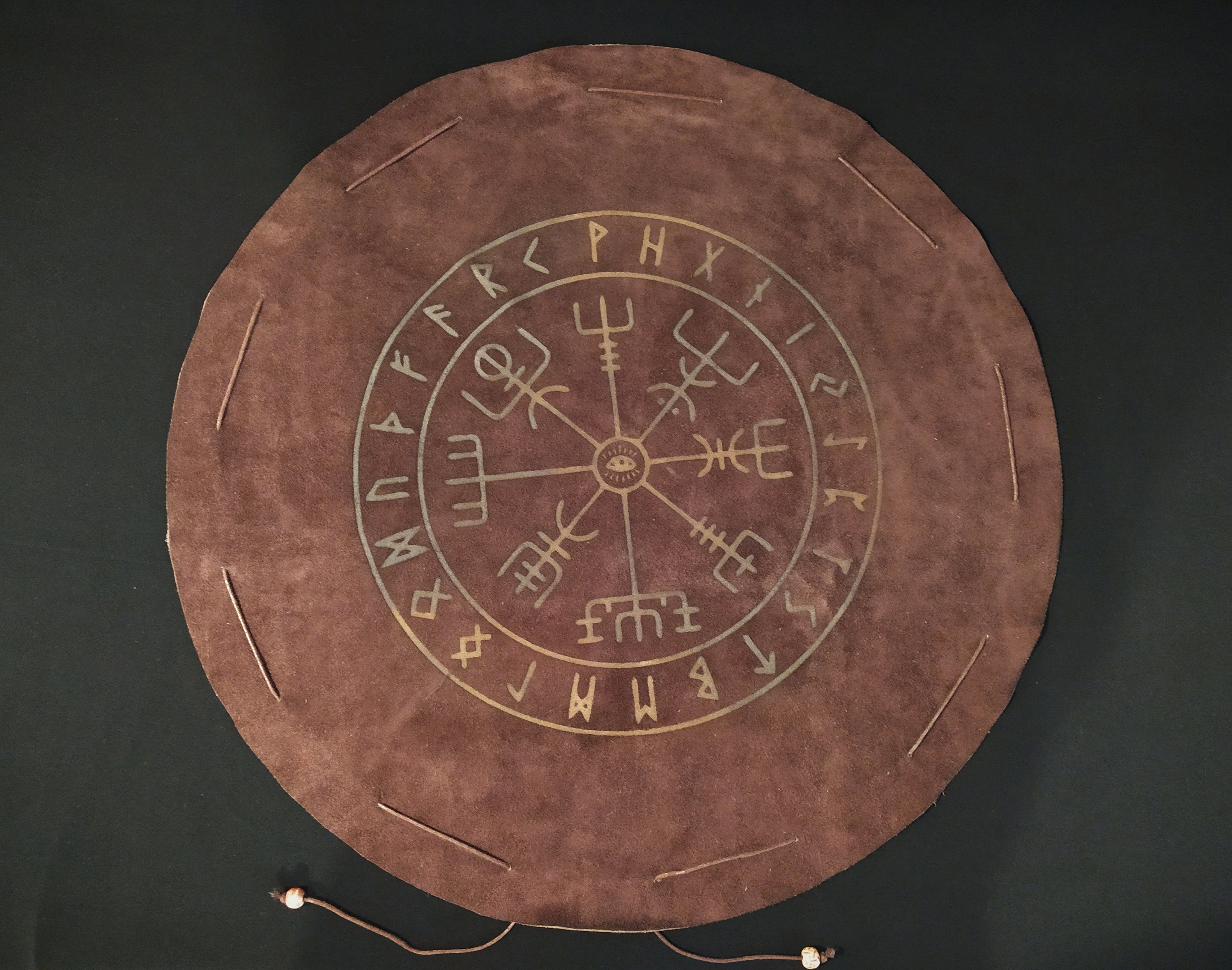Leather Rune Divination Cloth With Runic Circle Runic Scroll - Etsy