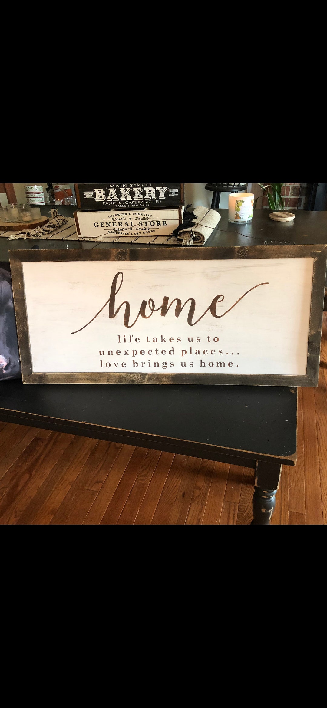 Decorative Painted Wood Sign - Etsy