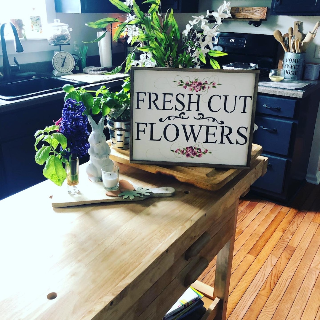 Fresh Cut Flowers Sign - Etsy