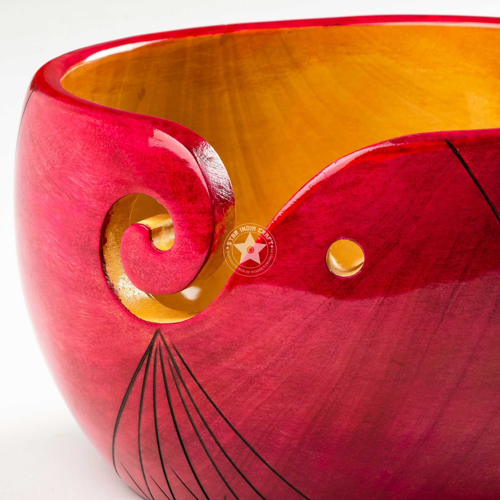 Handmade Yarn Bowl Wood Storage Knitting Bowl for Crocheting | Etsy