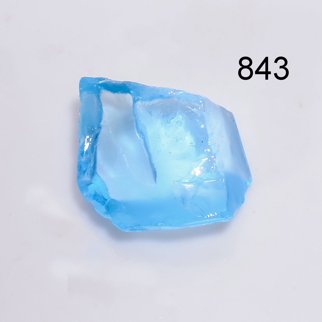Natural Blue Topaz Raw Gemstone, Sky Blue Topaz Rough Crystal, for ...