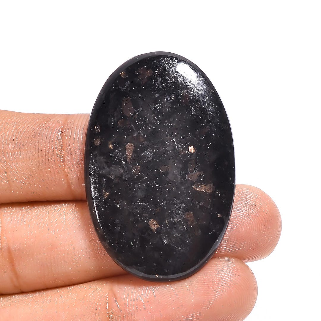 Golden Nuummite Gemstone, Oval Shape Golden Natural Nuummite Loose ...