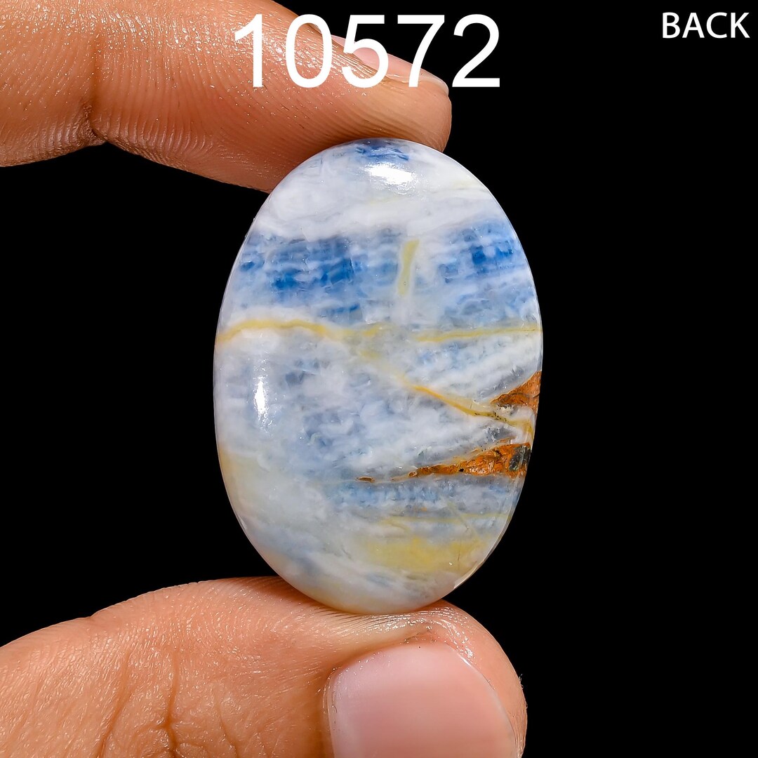 Rare Blue Scheelite Gemstone, Mix Shape Genuine Blue Scheelite Cabochon ...