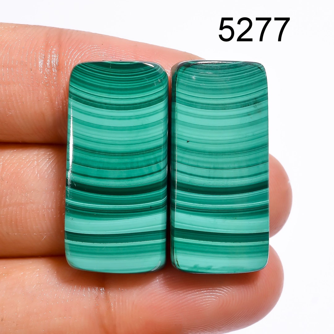 Natural Malachite Pair Gemstone, AAA Quality Malachite Gemstone Pair ...