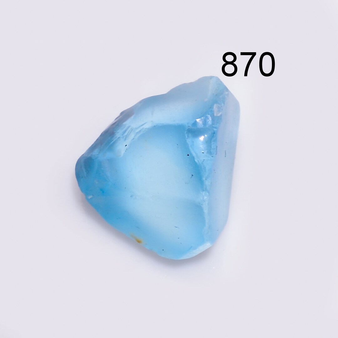 Natural Blue Topaz Raw Gemstone, Sky Blue Topaz Rough Crystal, for ...