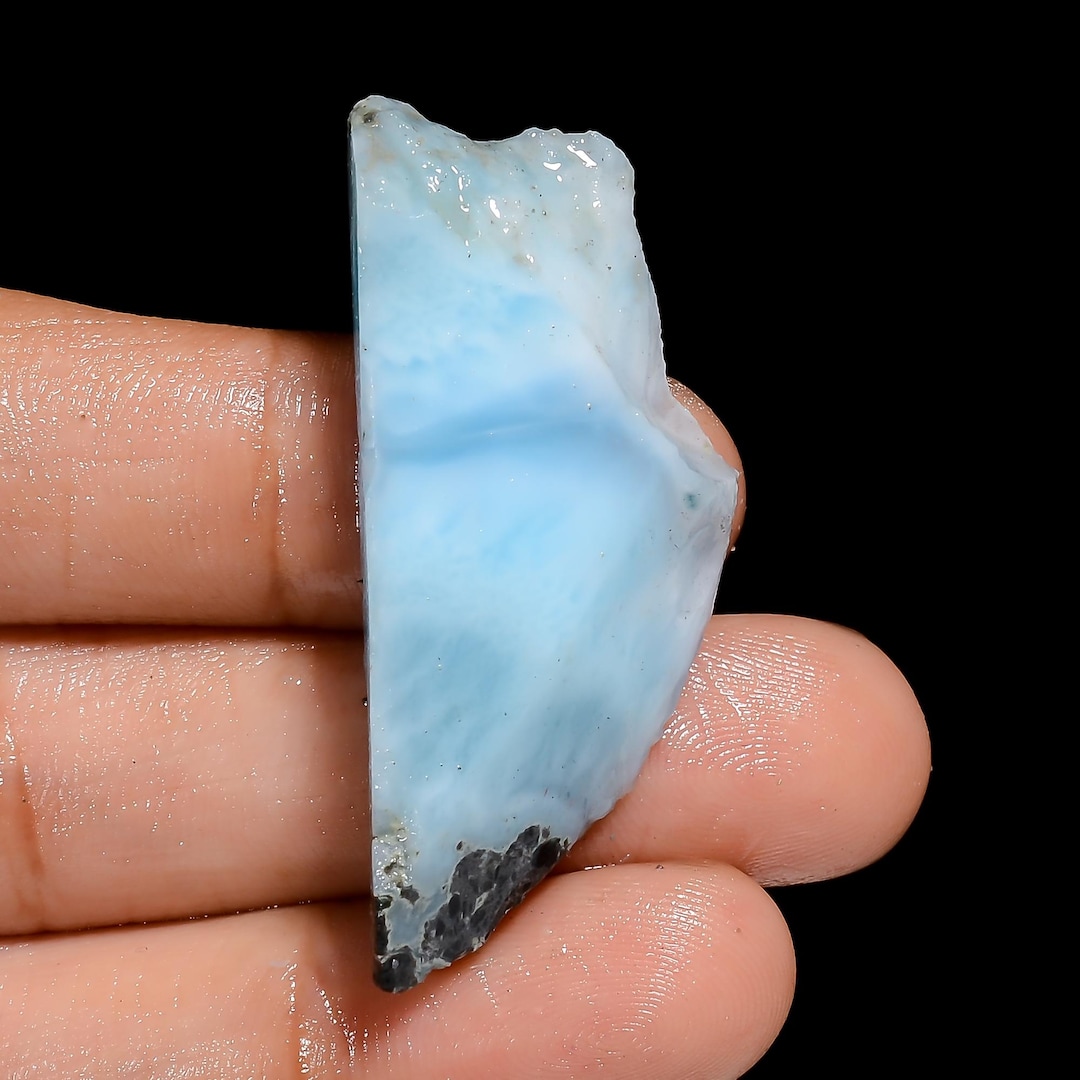 Natural Larimar Gemstone Slice, Larimar Specimen, Larimar Rough Stones ...