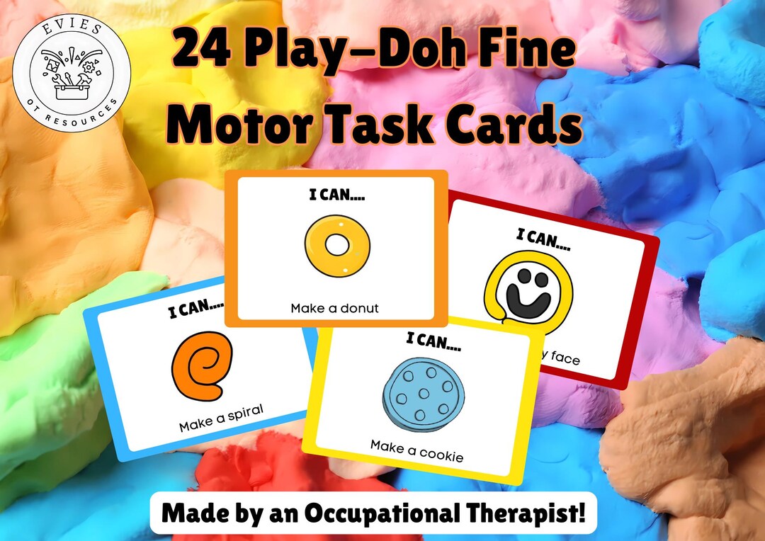 Fine Motor Play-doh Task Cards - Etsy