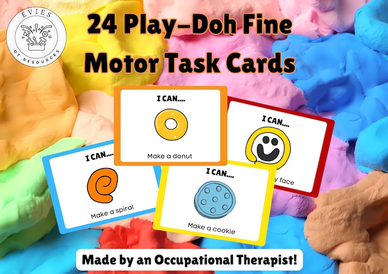 Fine Motor Play-doh Task Cards - Etsy