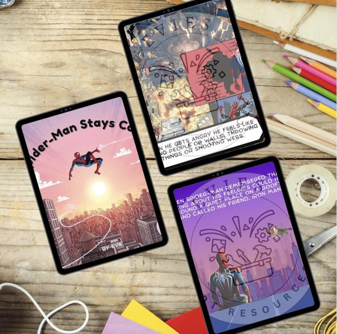 Spiderman Managing Anger Social Story - Etsy