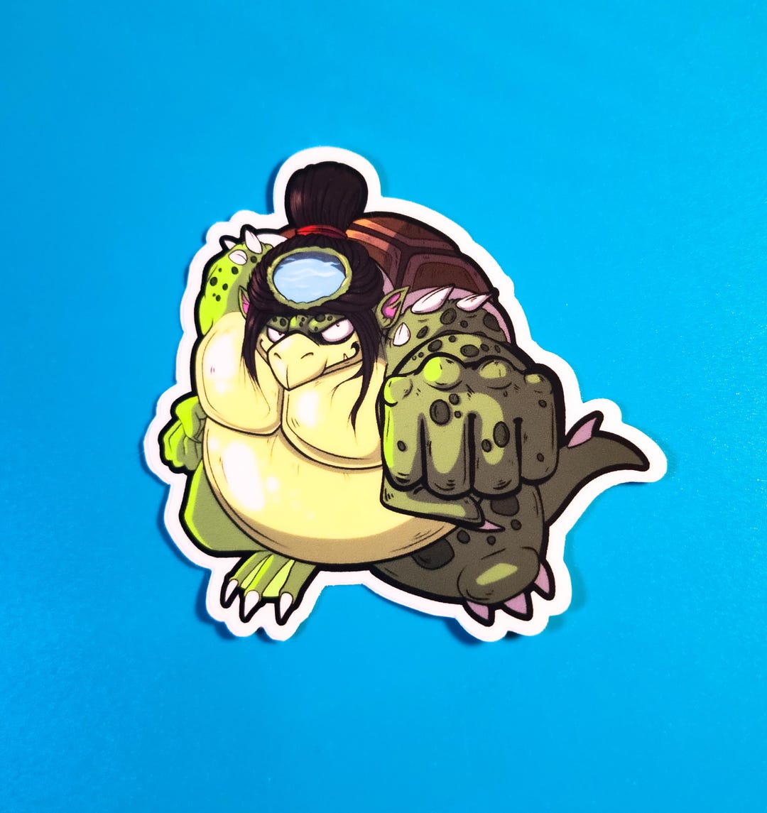 Sumo Wrestler Yokai Kappa Sticker - Etsy