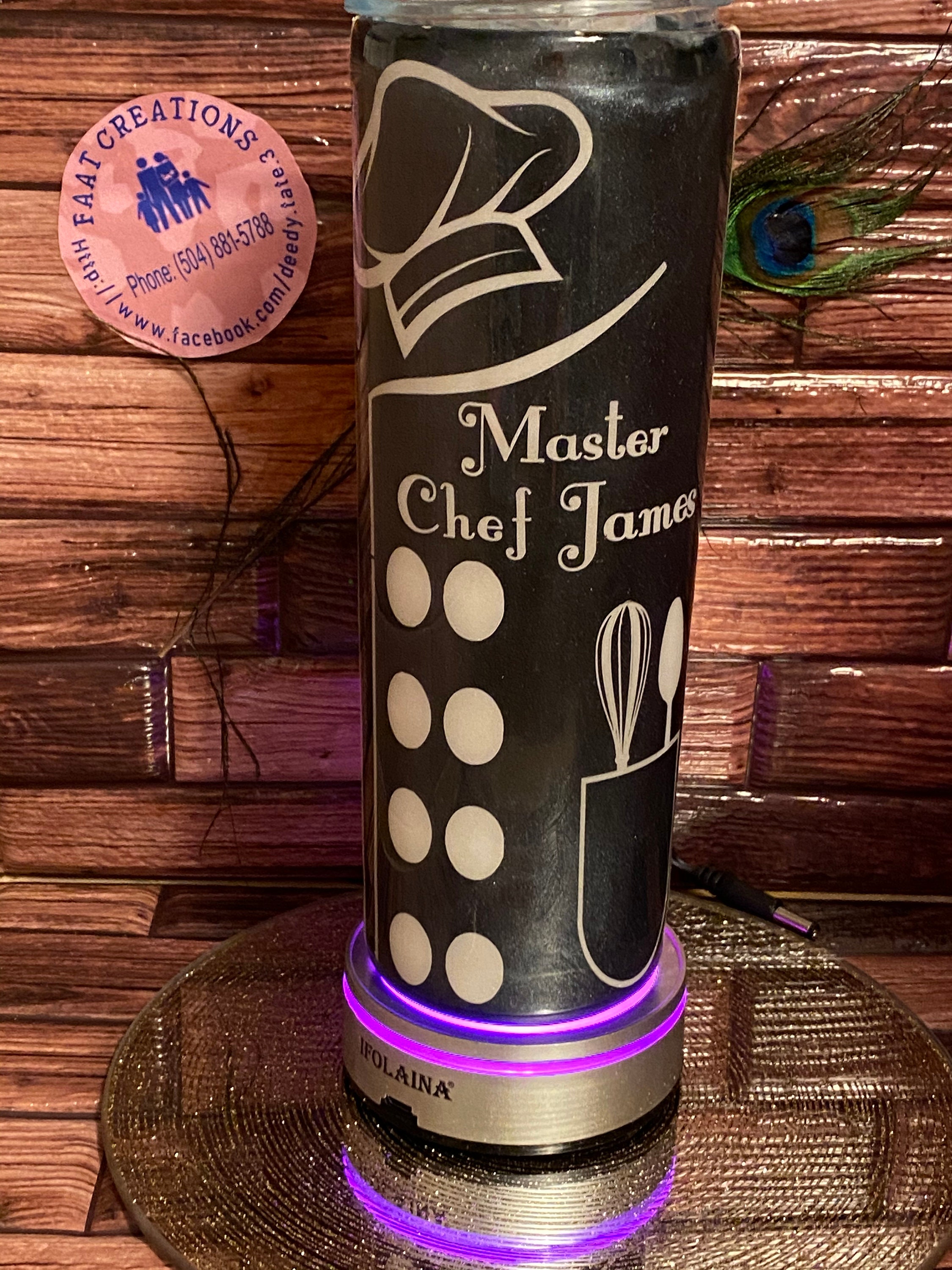 30oz Toque Blanche ("white Hat"), White Double-breasted Jacket Tumbler ...