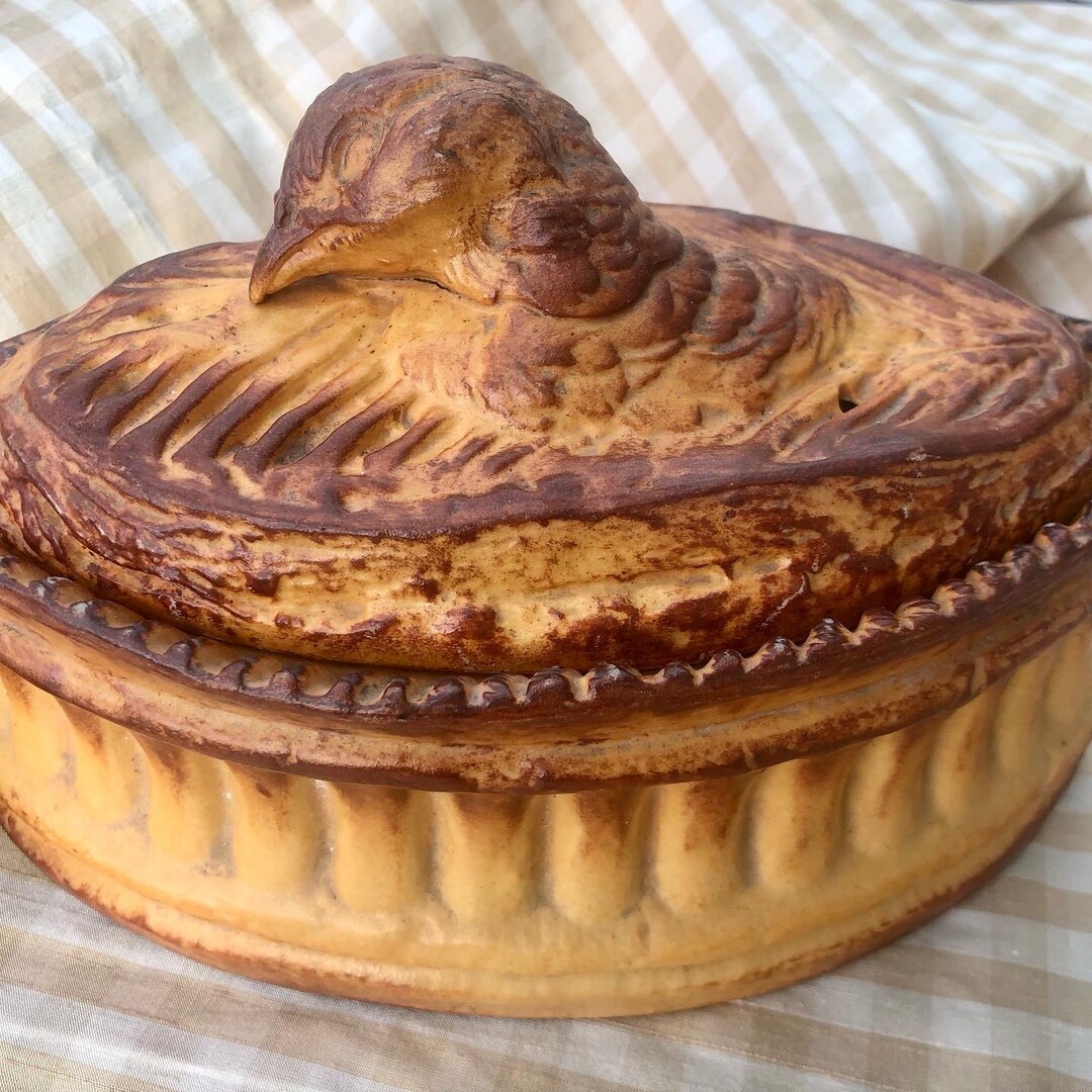 French Vintage Charles Pillivuyt Pate Terrine Dish With Red Partridge ...