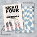 Kick It Birthday Party Invite Simple Editable Themed Design Sneaker ...