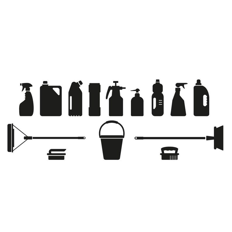 Cleaning Tools SVG Bundle | Cleaning Tools SVG DXF PNG Eps | Vector ...