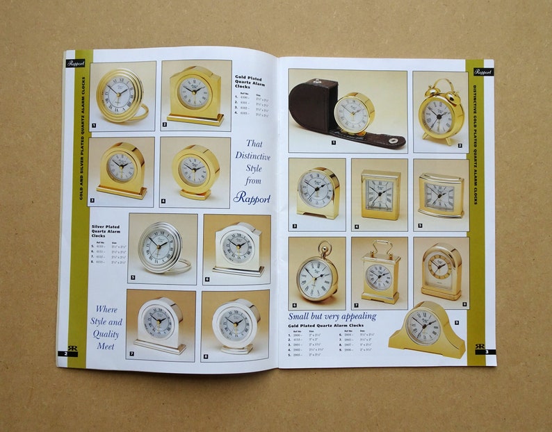 Rapport Catalogue. Clocks for the Connoisseur Quartz Brass Lead Crystal ...