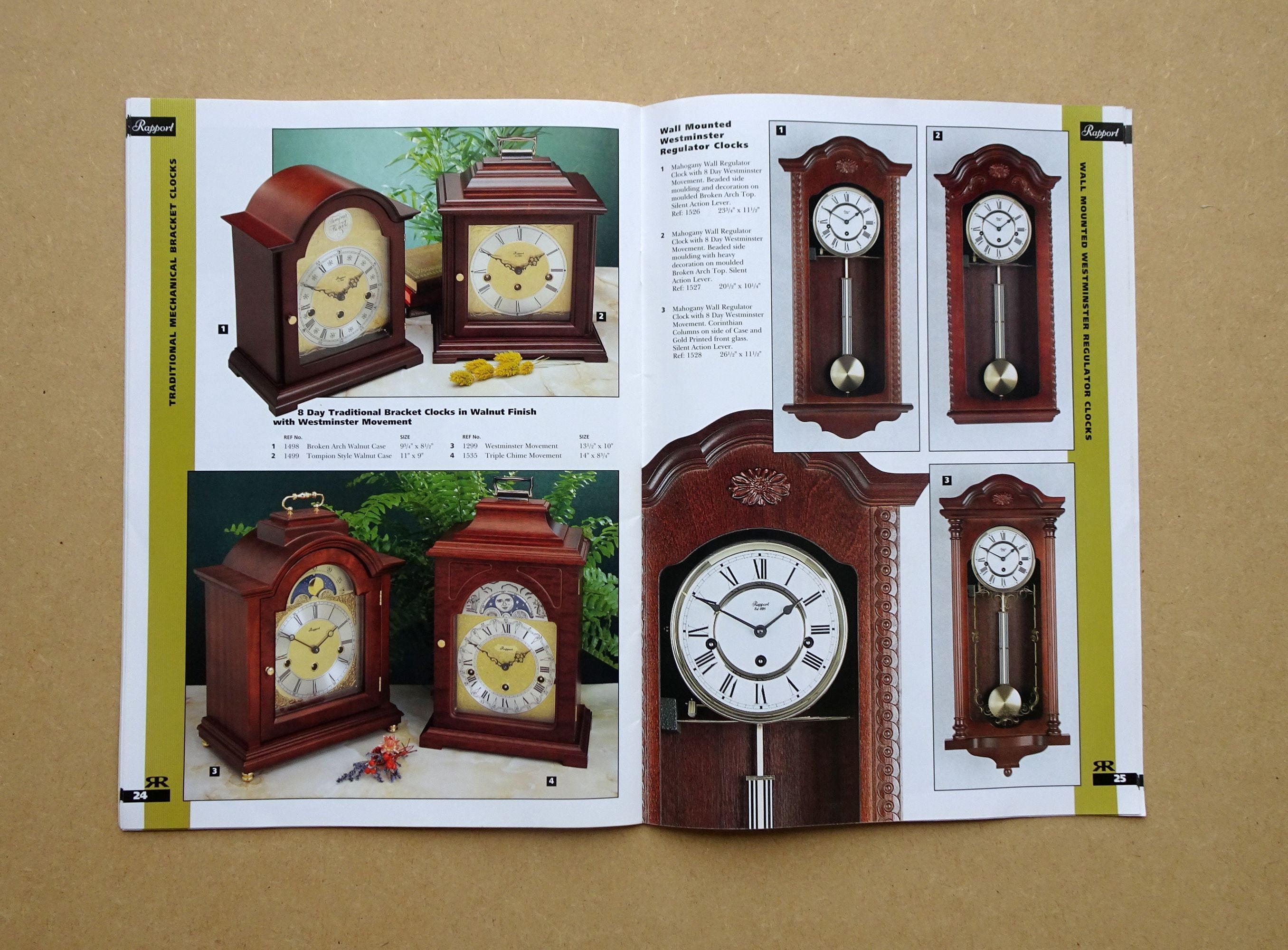 Rapport Catalogue. Clocks for the Connoisseur Quartz Brass Lead Crystal ...