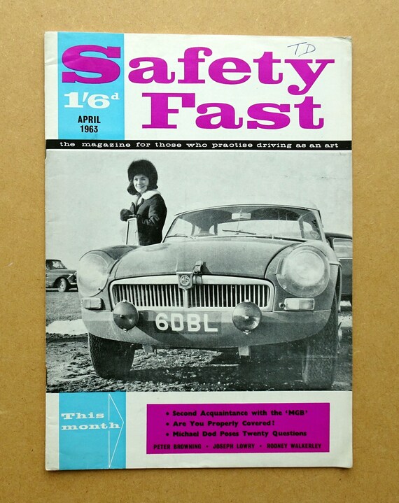 Safety Fast Magazine Dated April 1963 Vol.5 No.4 Mg Two Seater - Etsy