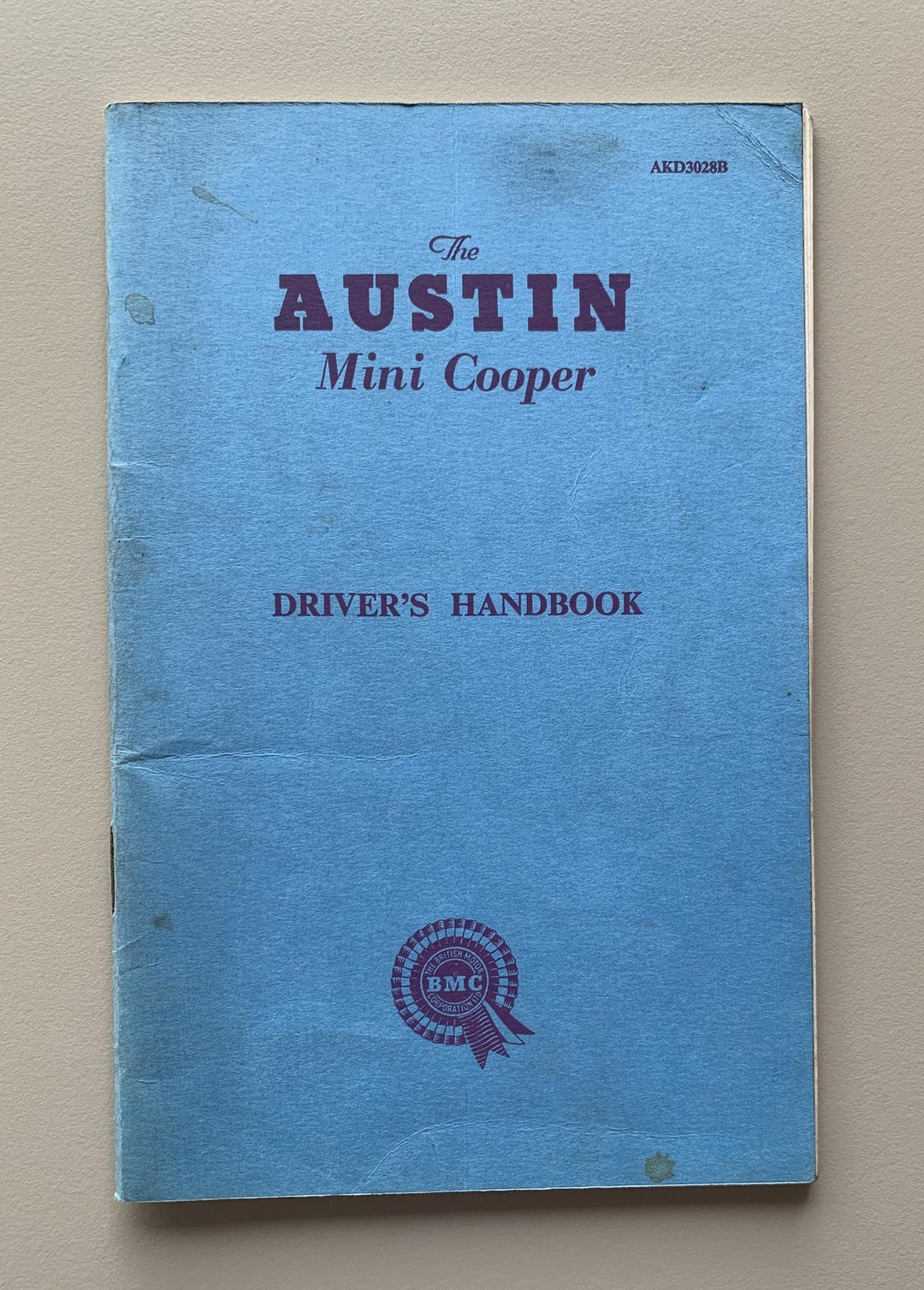 Original Austin Mini Cooper Driver’s Handbook Part No. AKD3028B Morris ...